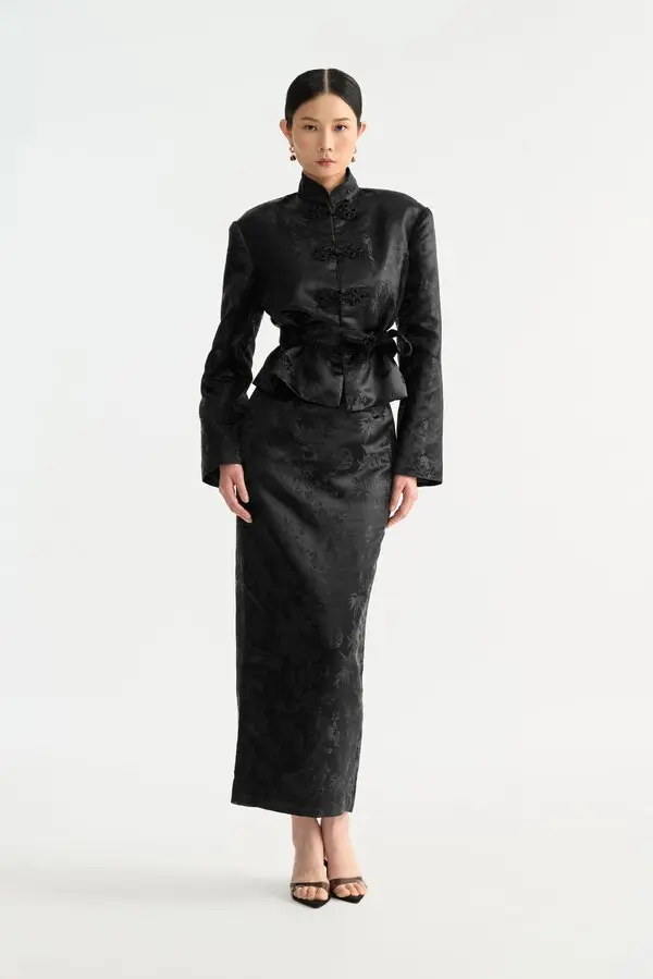 SAU LEE Roman Jacquard Skirt