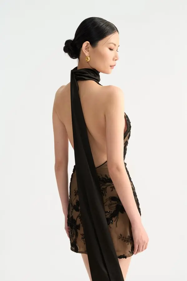 SAU LEE Donna Embellished Mini Dress