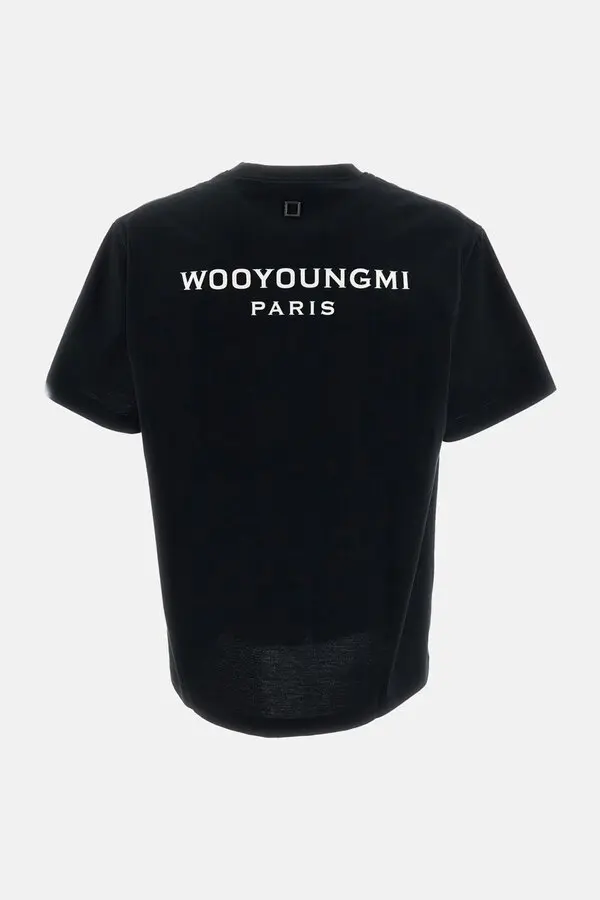 WOOYOUNGMI T-shirt In Cotone Con Logo Sul Retro - Nero