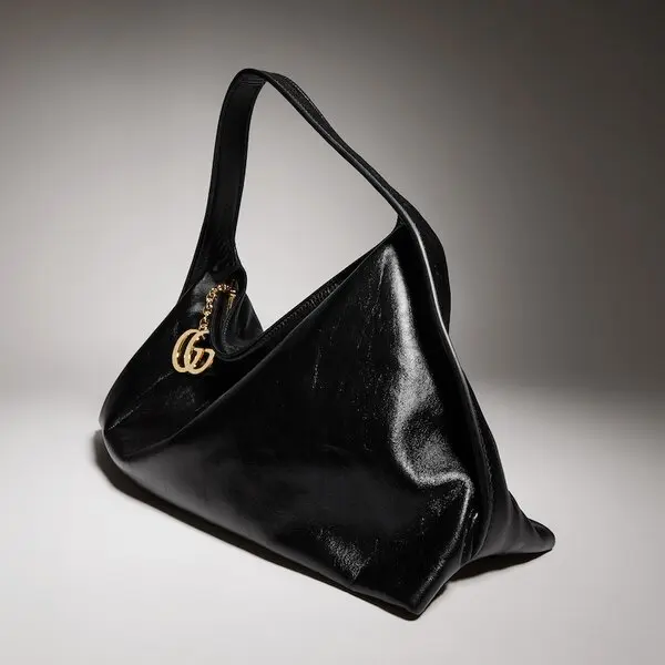 Gucci Large Shoulder Bag With Double G Detail Leather