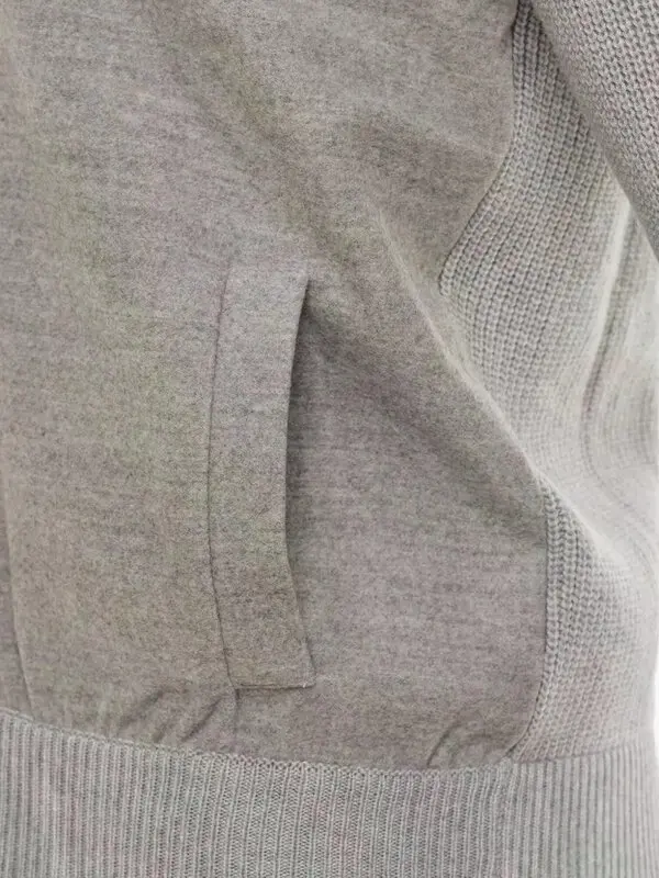 DORIANI Ribbed-trim Panelled Cardigan