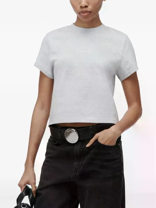 Alexander Wang Logo-print Shrunken Short-sleeve T-shirt