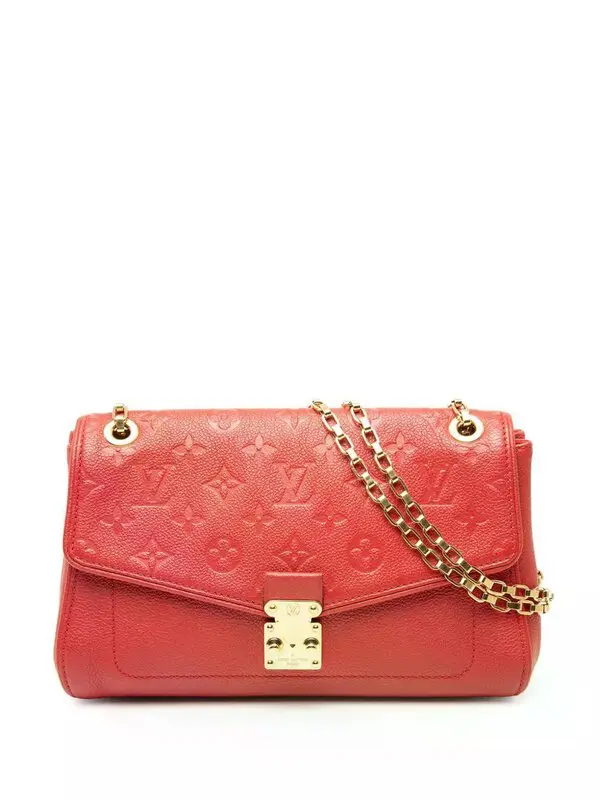 LOUIS VUITTON 2014 Monogram Empreinte Saint Germain Pm Shoulder Bag - Red