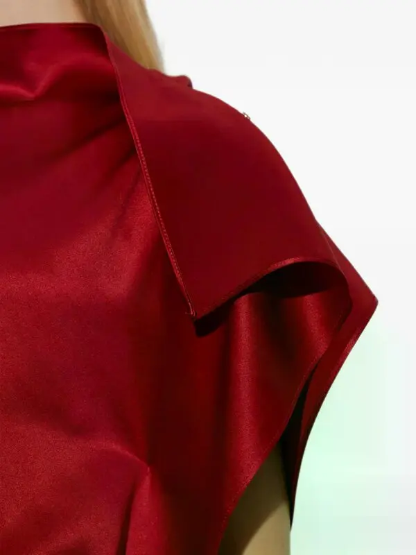 Sportmax Giara Draped Silk Maxi Dress