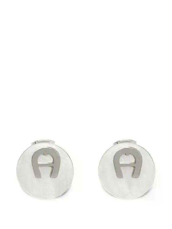 AIGNER Logo Mother-of-pearl Earrings - Silver