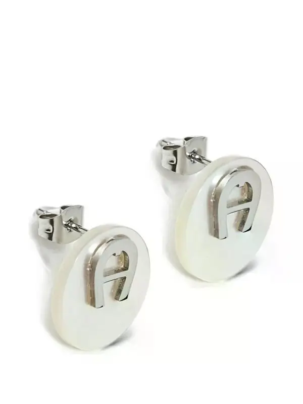 AIGNER Logo Mother-of-pearl Earrings