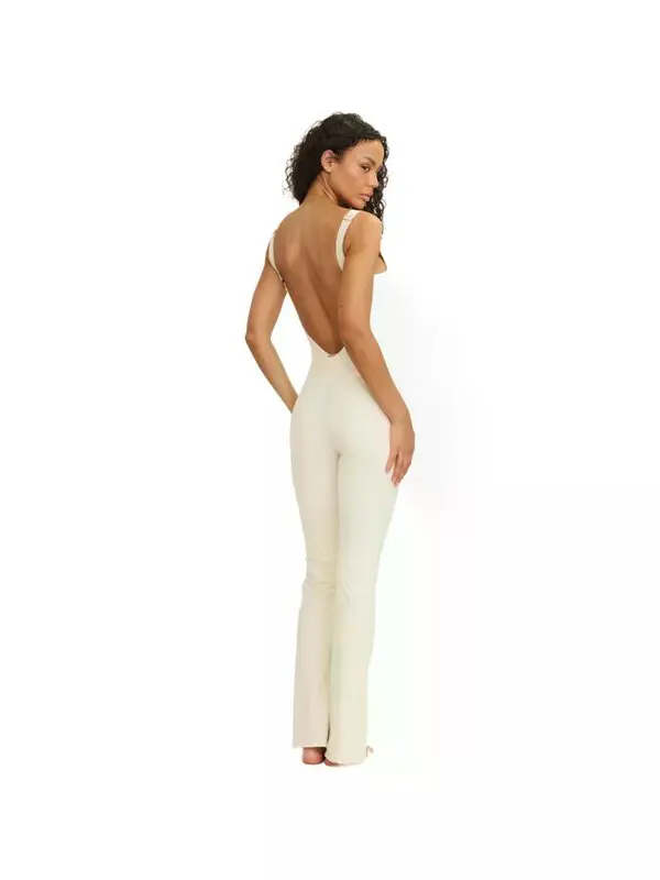 AMADA WEAR Anastasia Flare-leg Open-back Jumpsuit