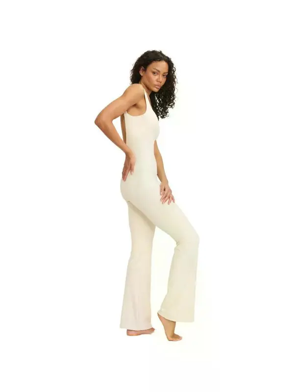 AMADA WEAR Anastasia Flare-leg Open-back Jumpsuit