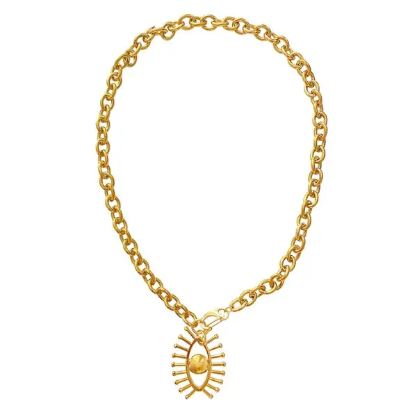 SMILLA BRAV Evil Eye Charm Necklace - Gold