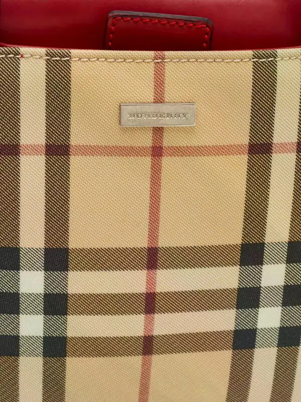 Burberry Small Vintage Check Flap Tote Bag