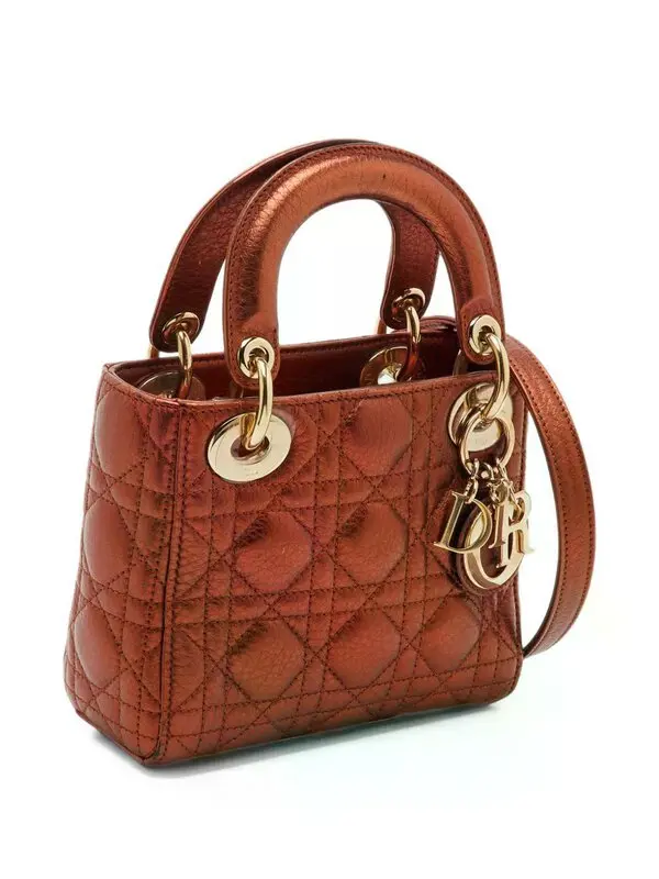 Dior 2017 Mini Lady Cannage Leather Tote Bag