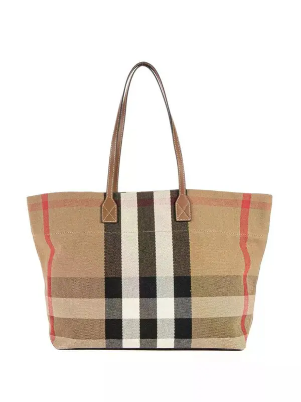 Burberry Medium Check London Tote Bag - Brown