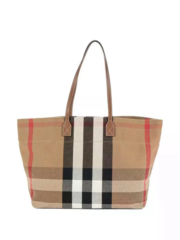 Burberry Medium Check London Tote Bag - Brown