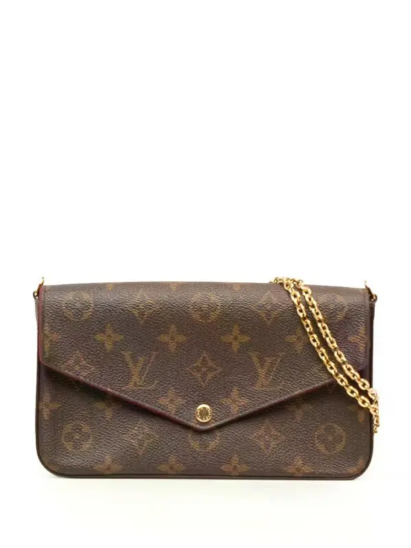 LOUIS VUITTON 2020 Monogram Pochette Felicie Crossbody Bag - Brown
