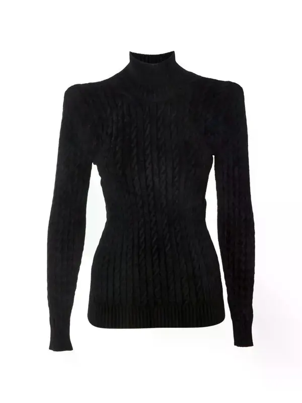 Balenciaga Cable-knit Sweater - Black