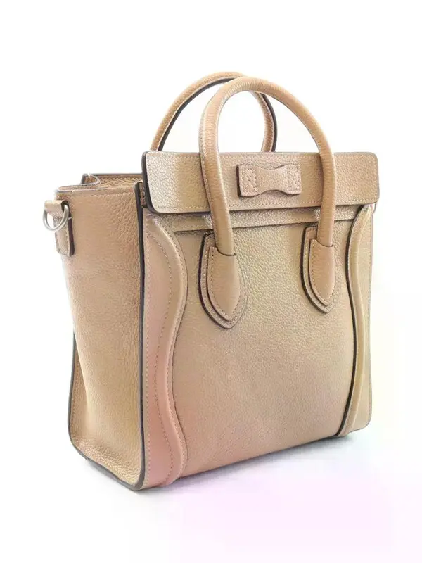 Celine 2010s Nano Leather Luggage Tote Bag