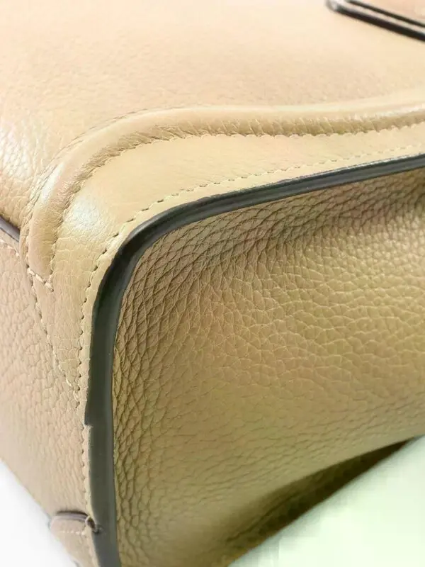 Celine 2010s Nano Leather Luggage Tote Bag