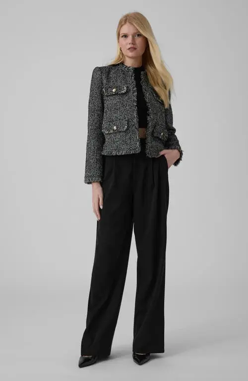 Guess Jenny Fringed Herringbone Jacket