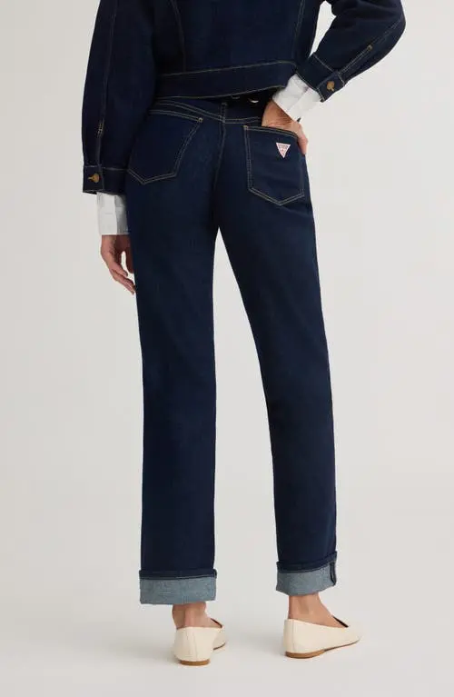 Guess Iconic Mid Rise Straight Leg Jeans