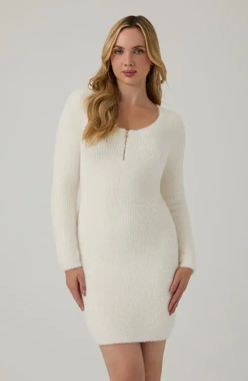 Guess Jaycee Half Zip Sweater Minidress - G012-open