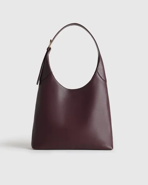 Quince Demi Large Shoulder Bag - Deep Plum