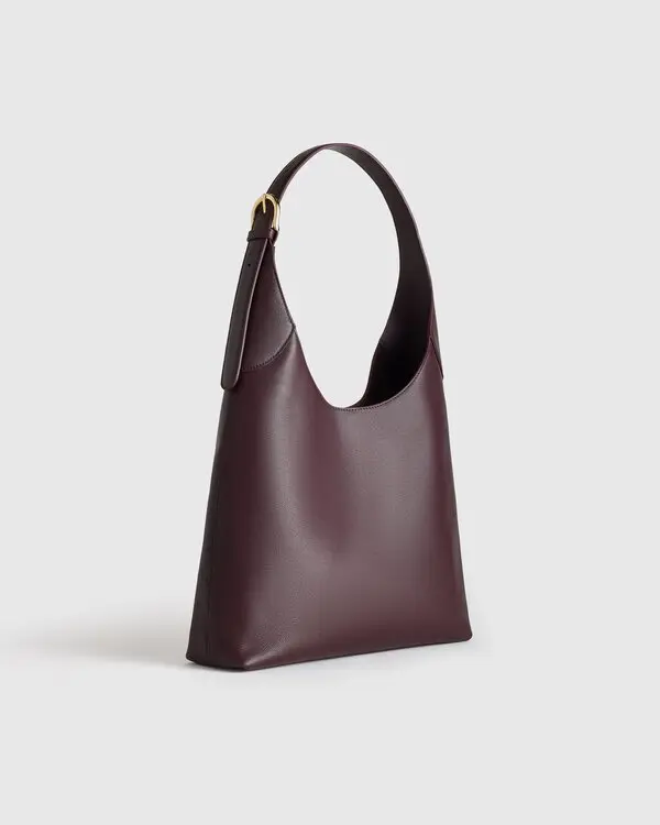 Quince Demi Large Shoulder Bag - Deep Plum