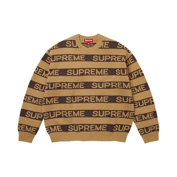 Supreme Stripe Logo Sweater
