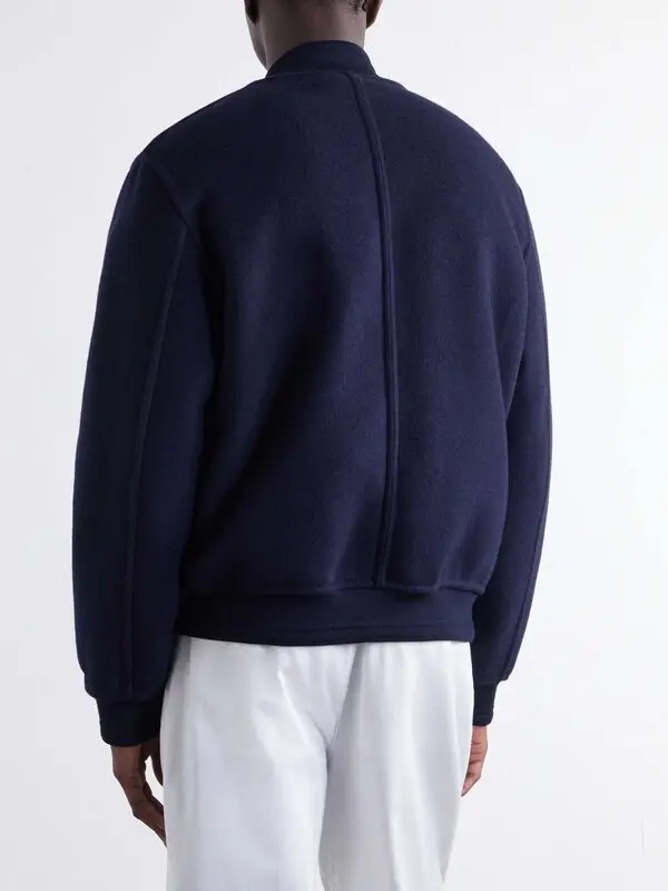 Canali Reversible Cashmere And Silk-blend Felt Bomber Jacket