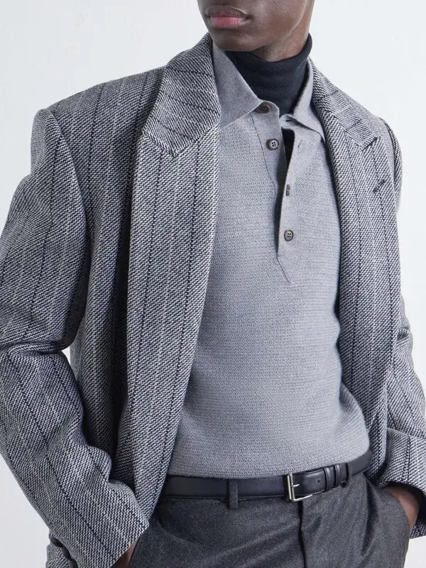 Zegna Oasi Cashmere-piqué Polo Shirt