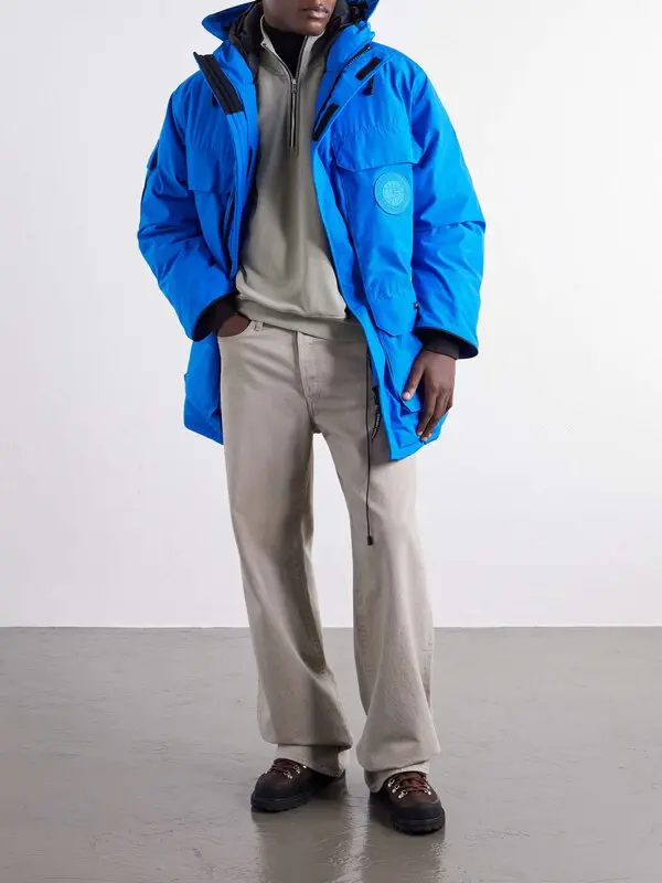 Canada Goose Expedition Hooded Logo-appliquéd Shell Down Parka