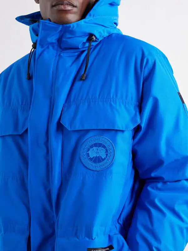 Canada Goose Expedition Hooded Logo-appliquéd Shell Down Parka