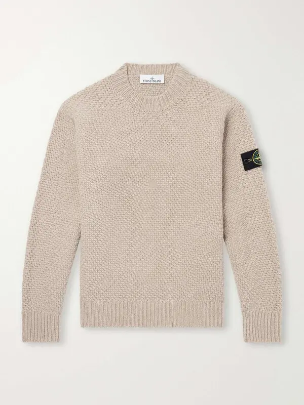 Stone Island Basket-stitch Wool-blend Sweater