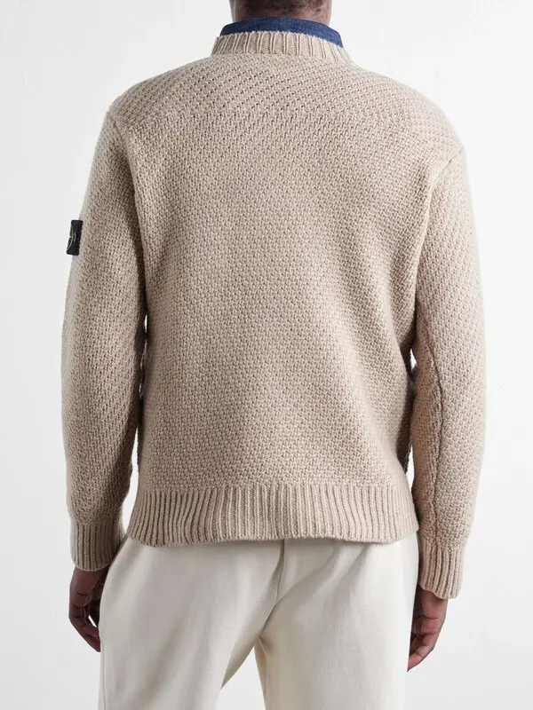 Stone Island Basket-stitch Wool-blend Sweater