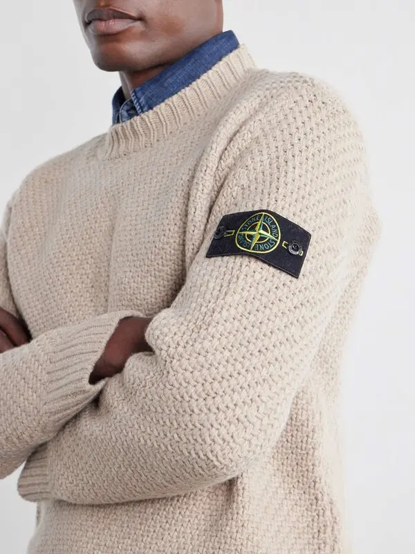 Stone Island Basket-stitch Wool-blend Sweater