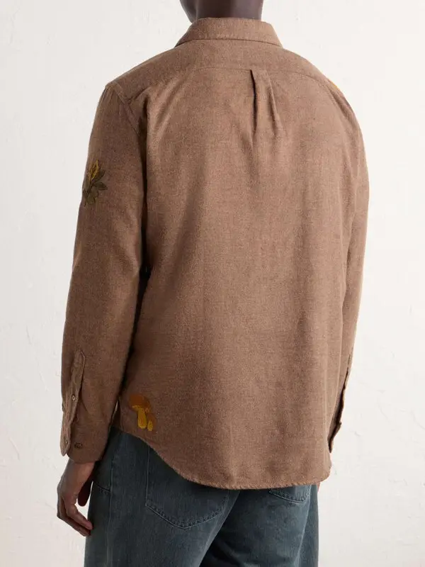 Portuguese Flannel Embroidered Cotton-flannel Shirt