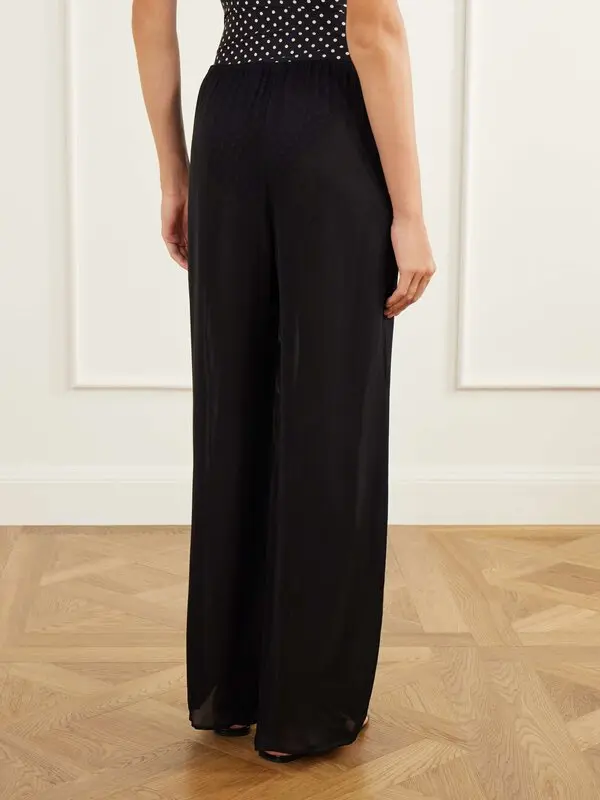 NILI LOTAN Marlow Cotton-blend Chiffon Wide-leg Pants