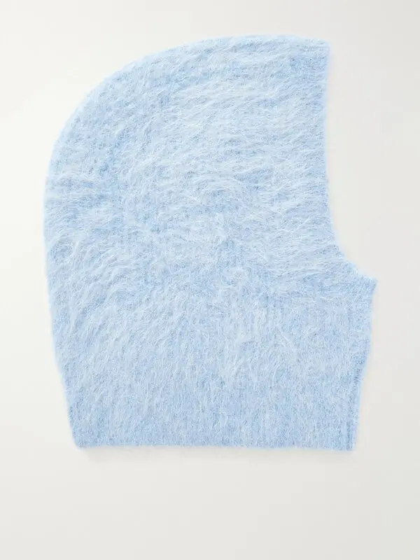 WE NORWEGIANS Myrull Brushed Ribbed Alpaca-blend Balaclava - Blue