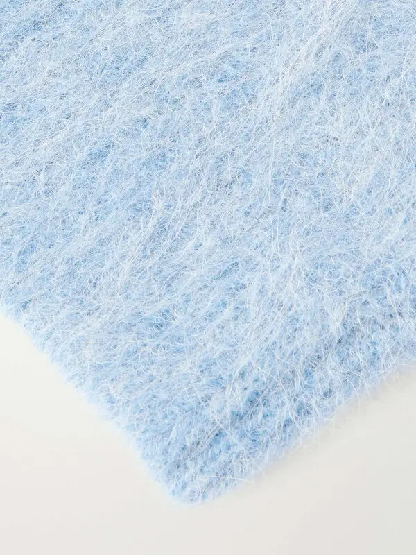 WE NORWEGIANS Myrull Brushed Ribbed Alpaca-blend Balaclava - Light Blue