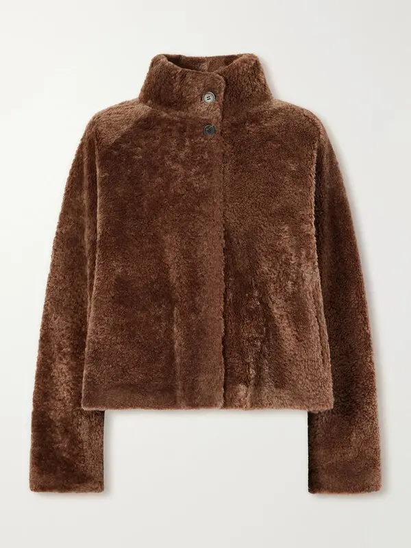ARMA Ariana Reversible Shearling And Leather Jacket - Brown