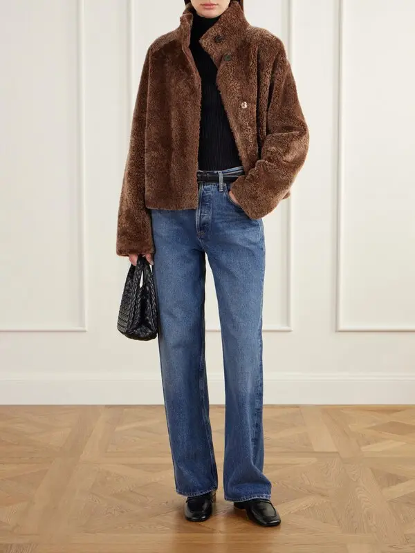ARMA Ariana Reversible Shearling And Leather Jacket