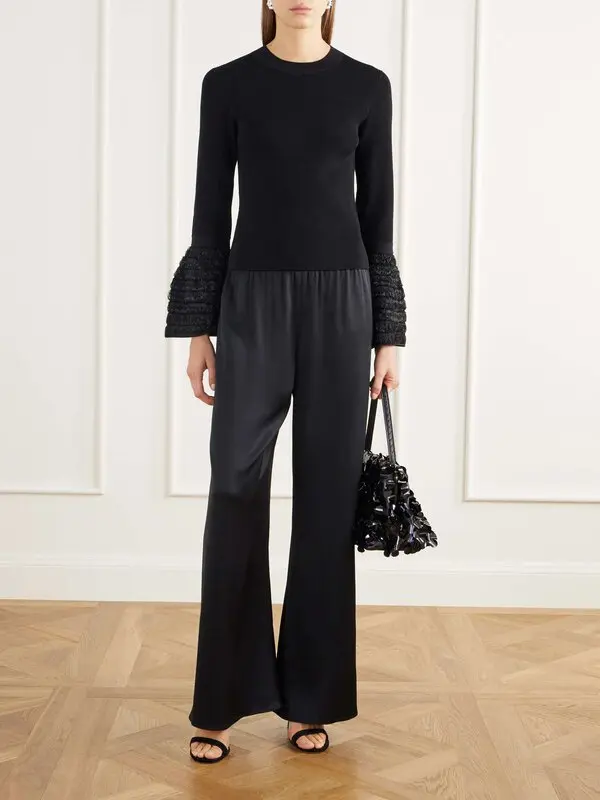 Simkhai Roni Satin Wide-leg Pants
