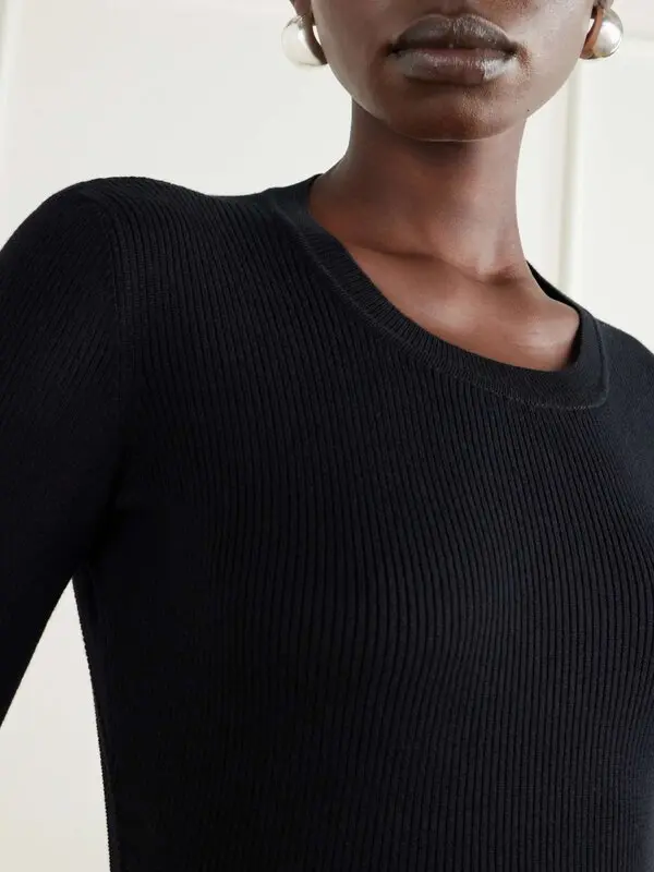 ANN DEMEULEMEESTER Eva Open-back Cotton And Cashmere-blend Maxi Dress