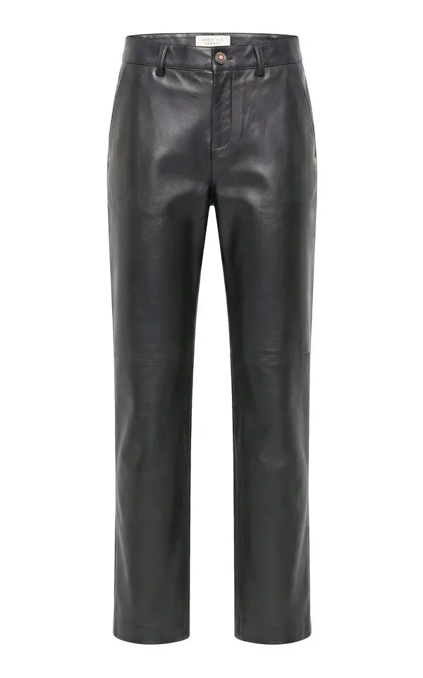 Gabriela Hearst Aina Leather Pants - Black