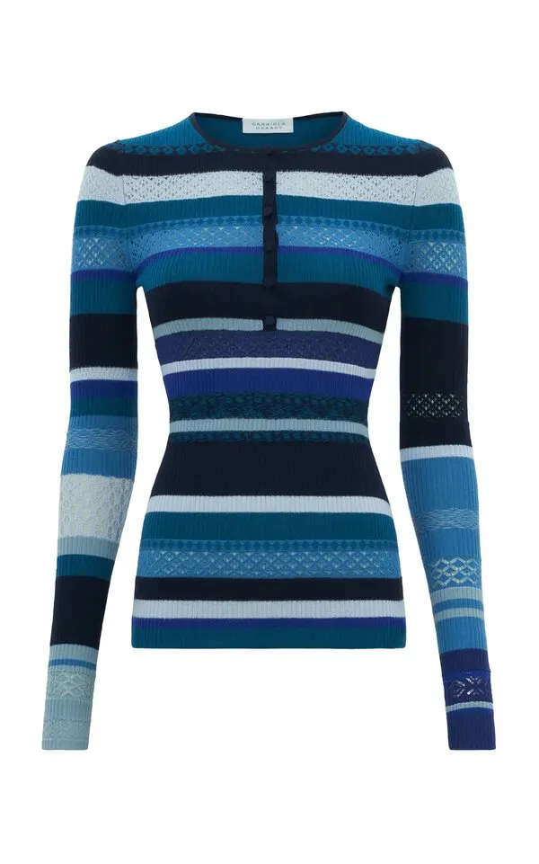 Gabriela Hearst Deeba Cashmere-silk Henley Top