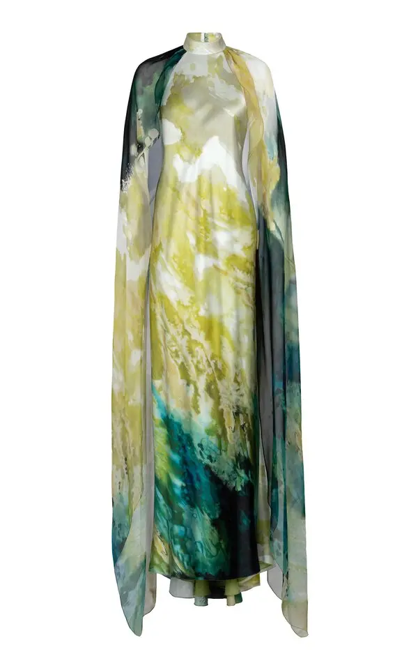 Silvia Tcherassi Sabina Silk-blend Maxi Dress - Print