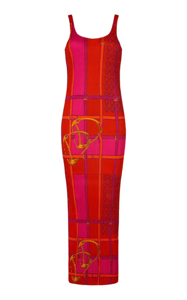 CONNER IVES Pleated Scarf Jersey Maxi Dress