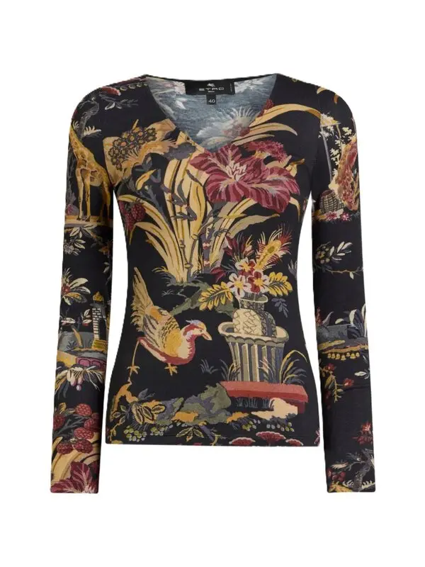 Etro Printed Sweater - Multi