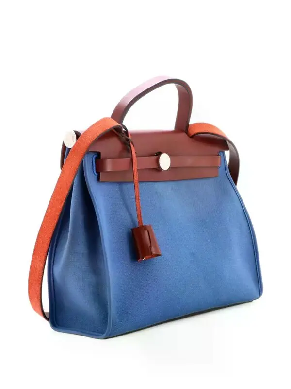 Hermès Herbag Zip Leather And Toile 31 Shoulder Bag