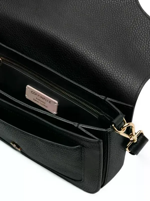 COCCINELLE Medium C-me Logo-plaque Grained Leather Shoulder Bag