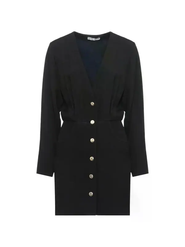 BLAZÉ MILANO Luna Friesian Button-down Mini Dress - Black